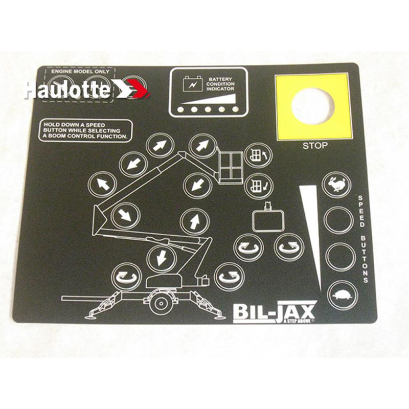 BilJax A-00681-D Haulotte Control Box Decal Overlay-Upper Articulating ...